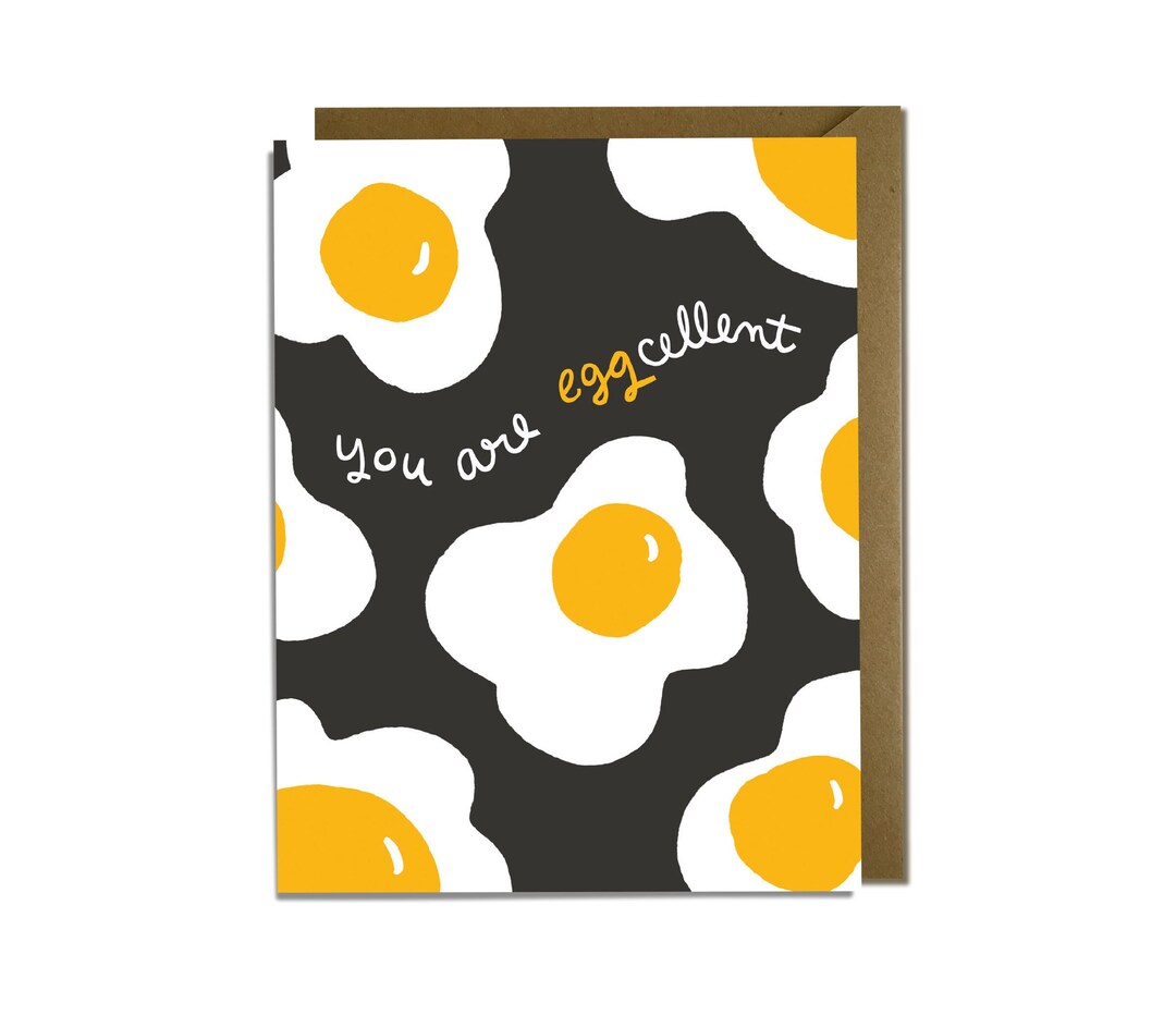 Funny Eggcellent Congratulations Card - Foodie Chef Congrats - Etsy