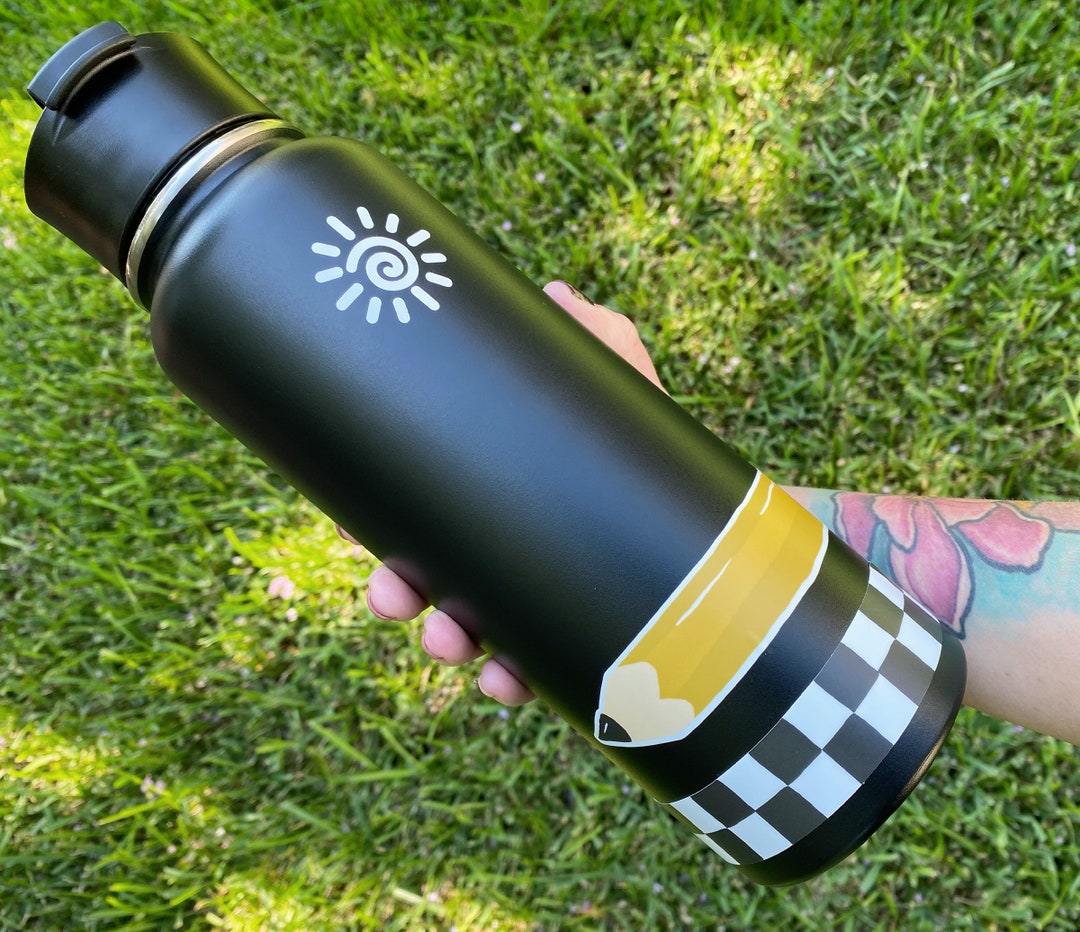 Checkers Water Bottle Sticker Wrap: Extra Long Vinyl Decal - Etsy