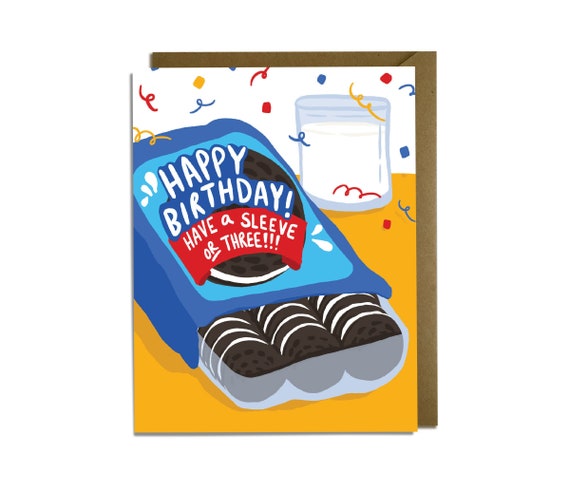 Funny Birthday Card Sandwich Cookie Cookies - Etsy