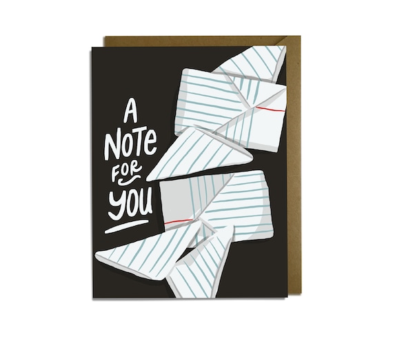 Note for You Karte Sweet thinking of you Karte | Etsy