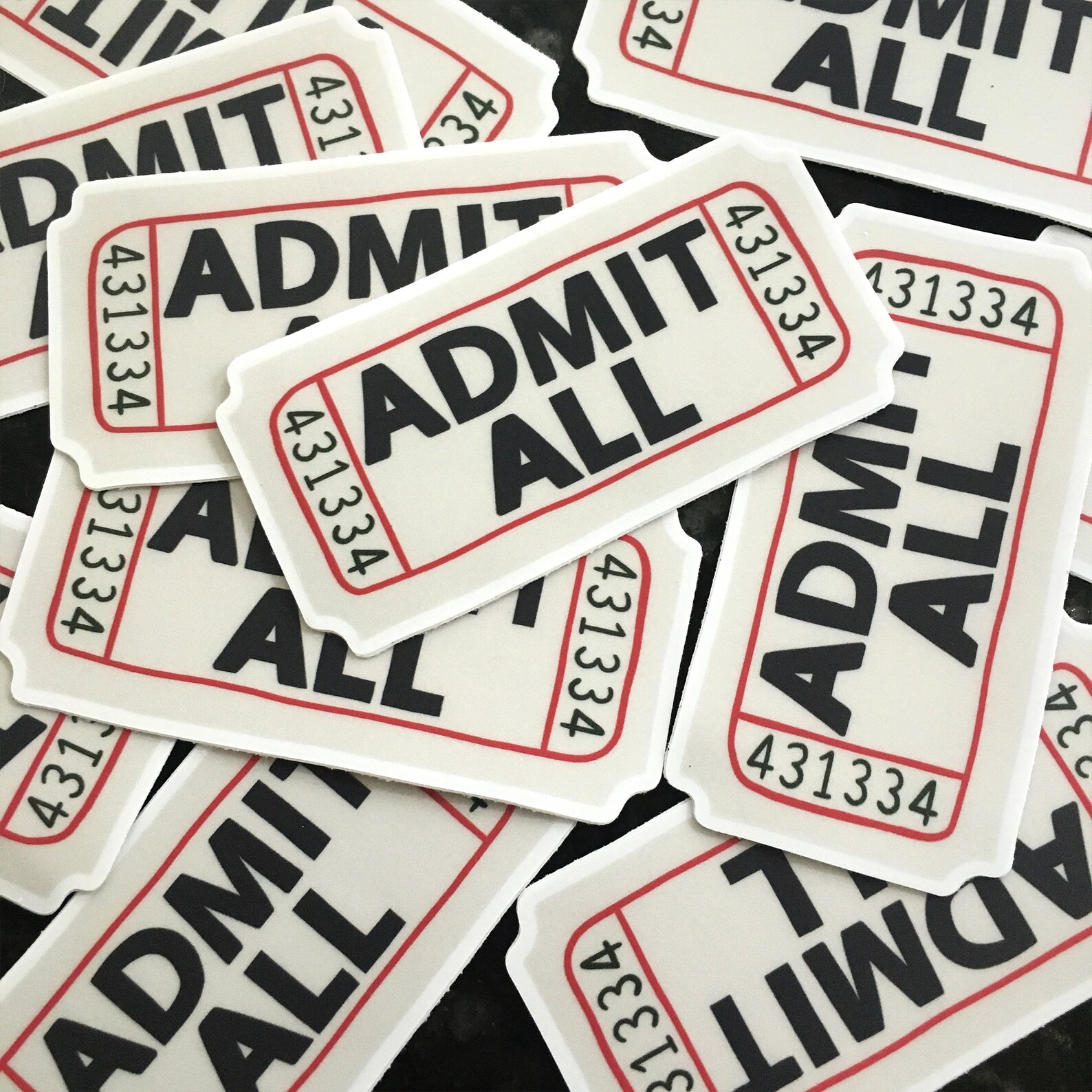 Admit All - Vinyl Sticker, Laptop, Water Bottle, Car Decal, Equality - Etsy