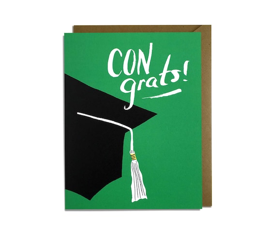 Graduation Card Congrats Congratulations College High | Etsy