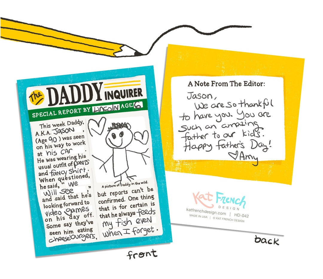 Father's Day Fill in the Blank - Funny Card for Kids to Give Their Dads ...