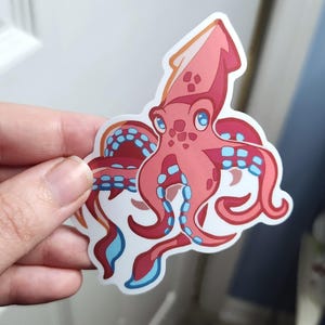 Deep Sea Creature Stickers - Gulper Eel, Giant Squid, Vampire Squid ...