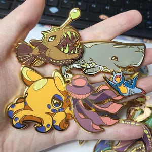 Deep Sea Creature Enamel Pins - 20 Designs! GLOWS IN DARK! - Etsy