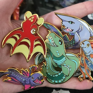 Deep Sea Creature Enamel Pins - 20 Designs! GLOWS IN DARK! - Etsy
