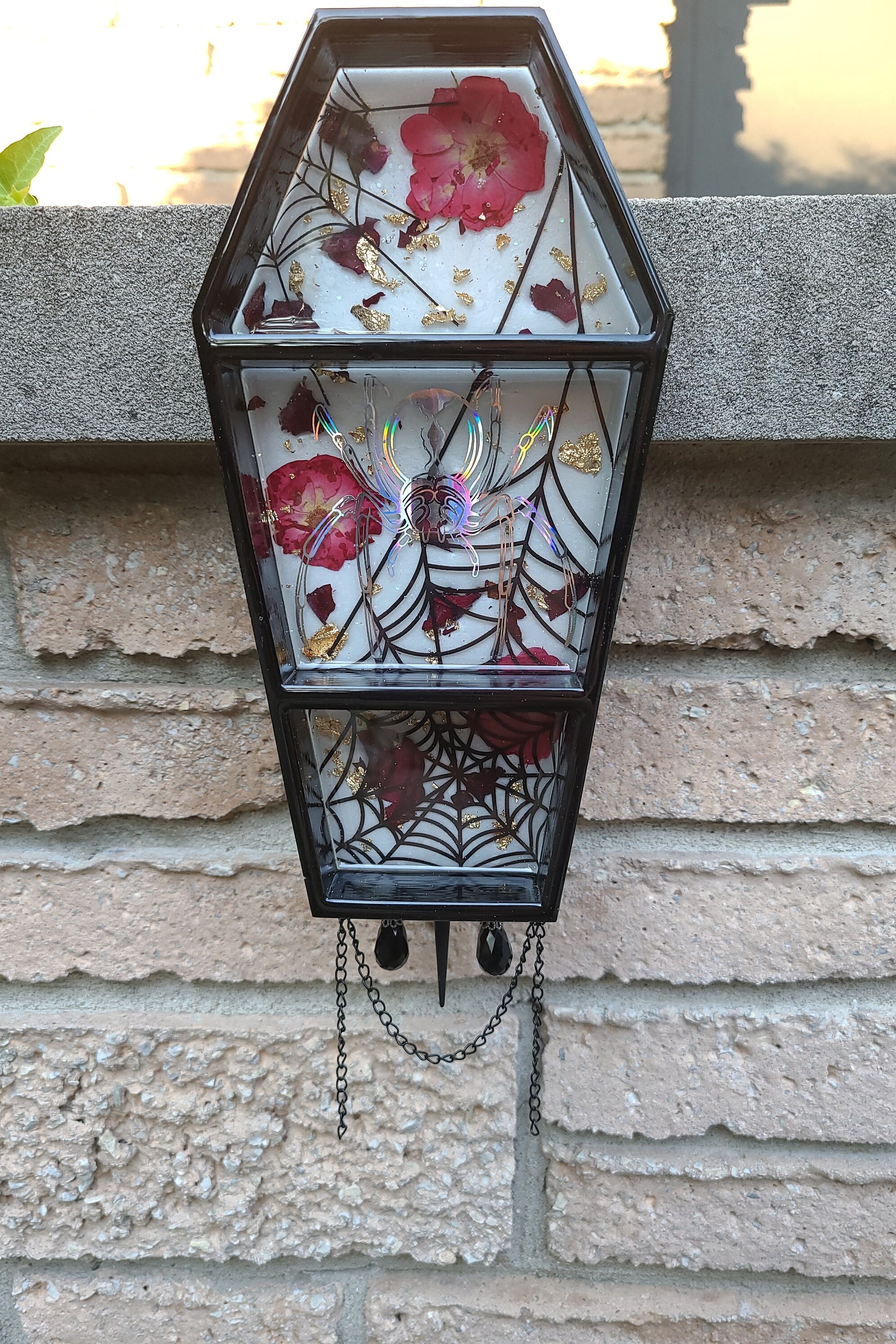 Floral Spider Coffin Shelf - Etsy