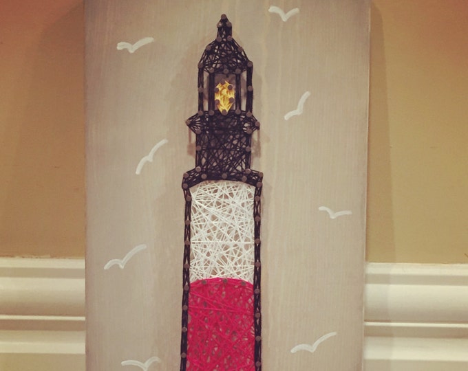 MADE TO ORDER Lighthouse String Art Sign - Etsy