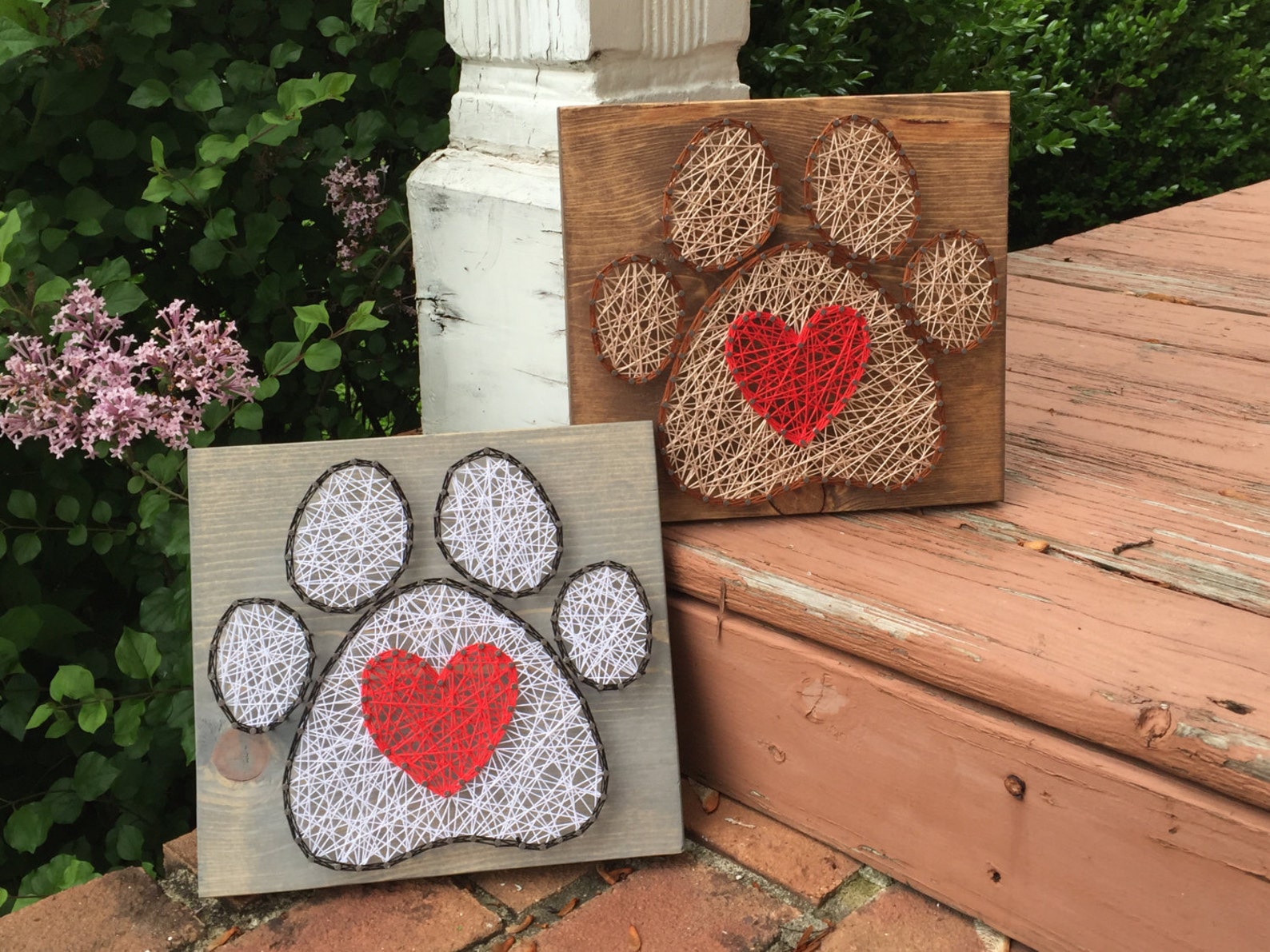 MADE TO ORDER String Art Paw Print Sign - Etsy