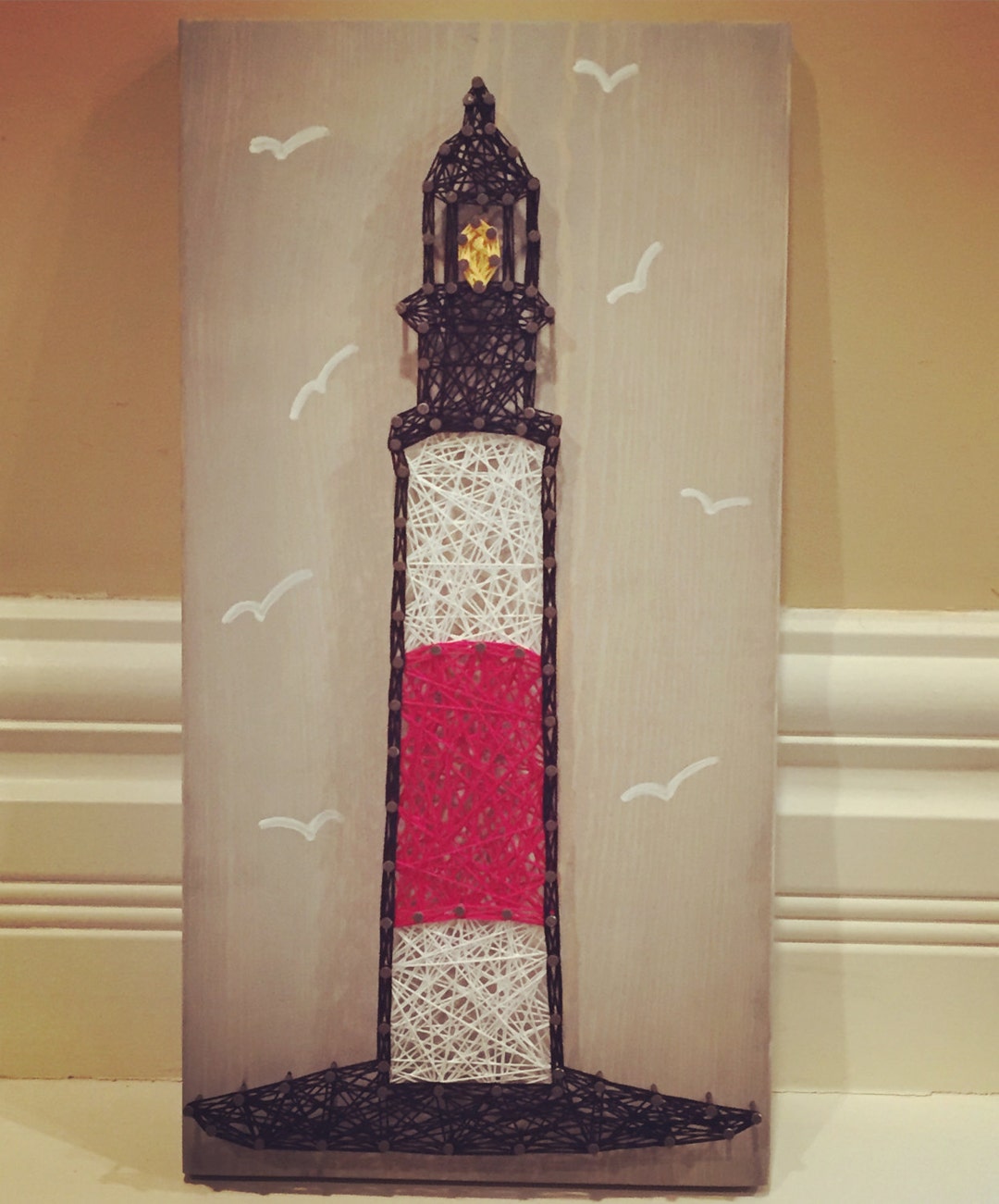 MADE TO ORDER Lighthouse String Art Sign - Etsy