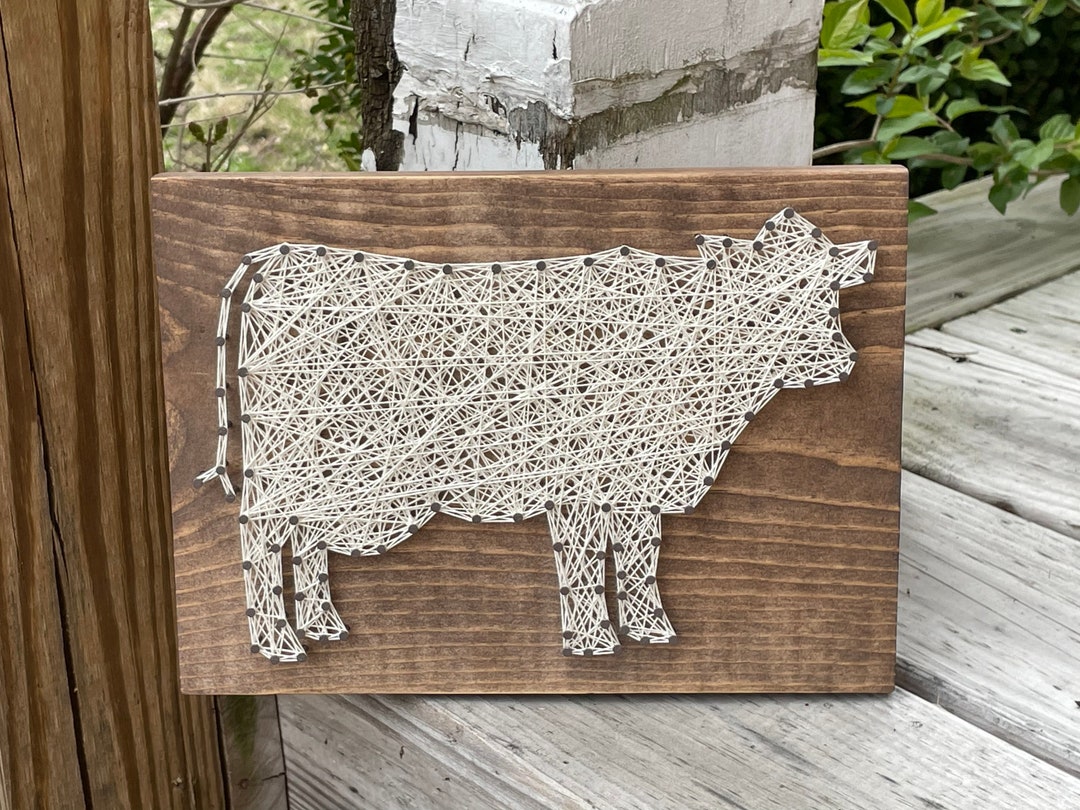 MADE TO ORDER String Art Cow Sign - Etsy