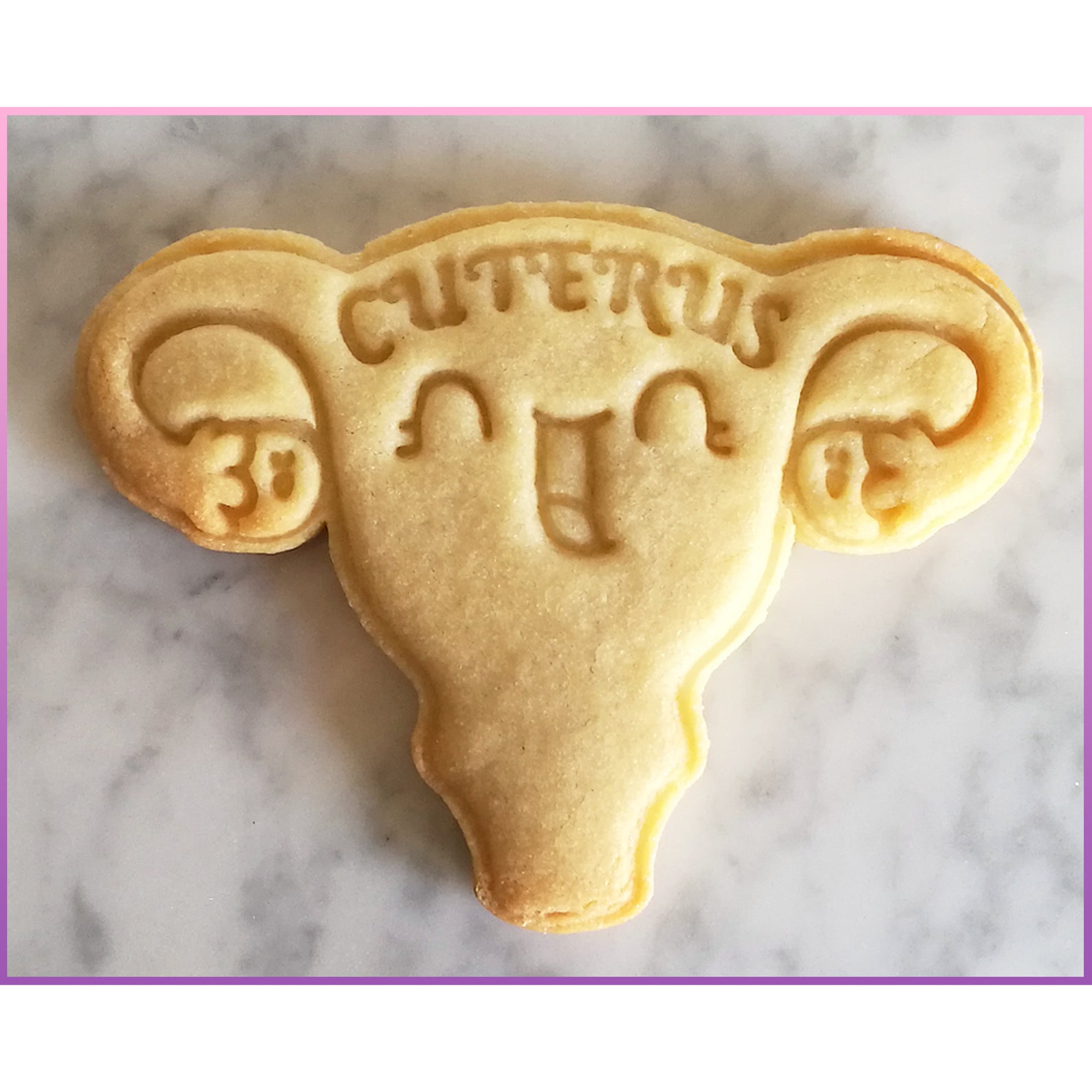 Uterus Cookie Cutter: Hand-drawn 3D Printed Fertility Biscuit Baking ...