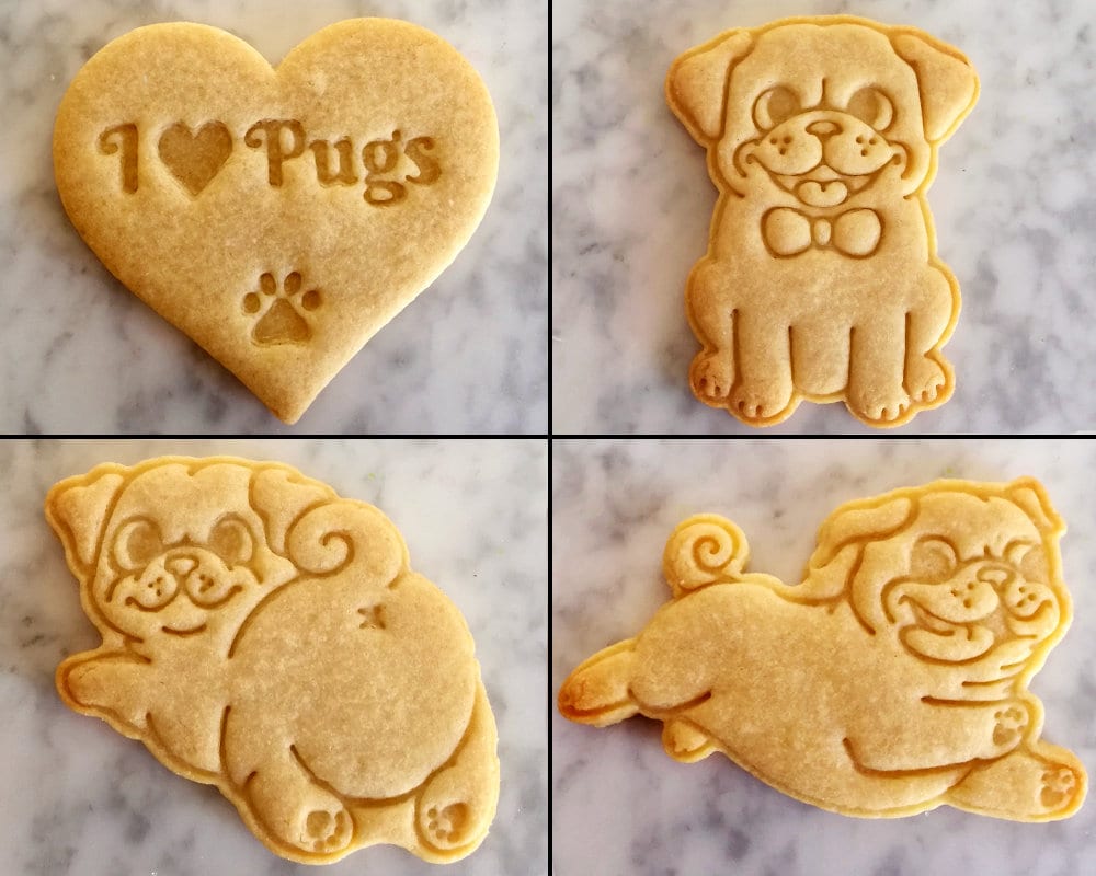 Pug Dog Cookie Cutter Set Cute Pugs Biscuit Baking - Etsy Australia
