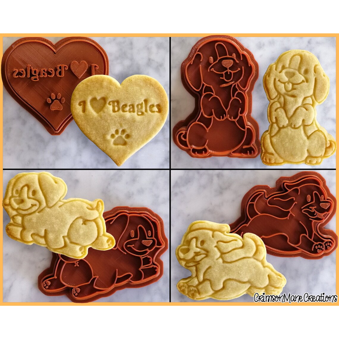 Beagle Dog Cookie Cutter Set Cute Puppy Ceramics and - Etsy