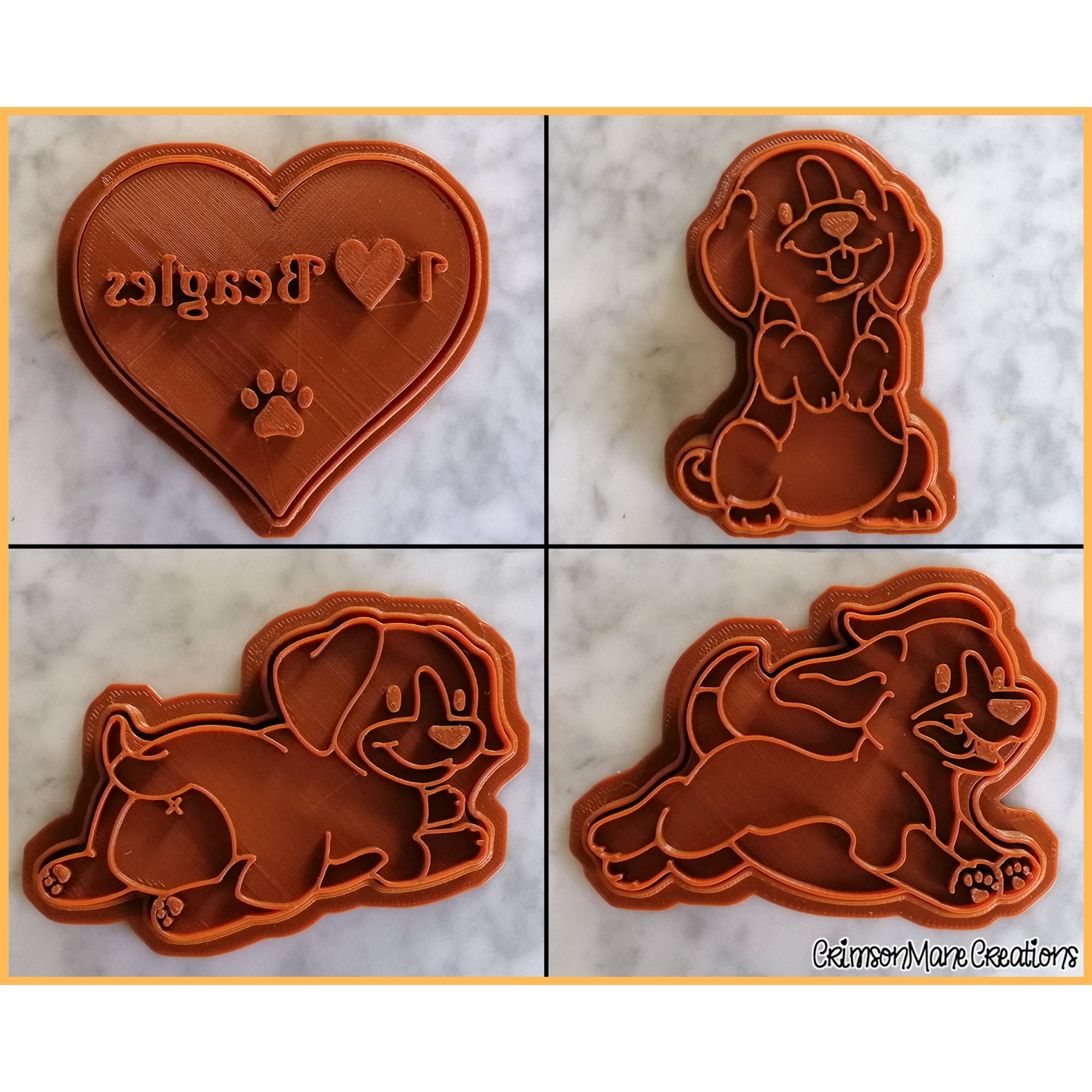 Beagle Dog Cookie Cutter Set Cute Puppy Ceramics and | Etsy
