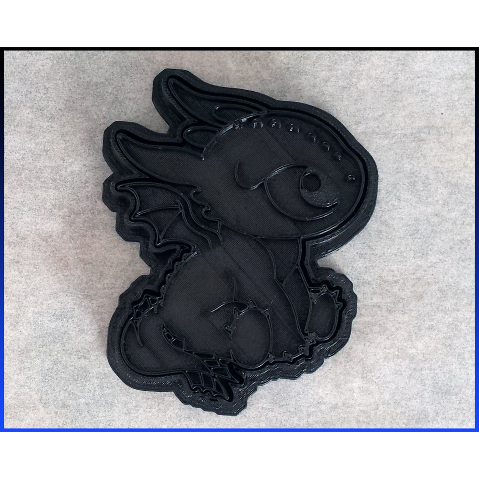 Black Baby Dragon Cookie Cutter Cute Chibi Dragon Ceramics | Etsy