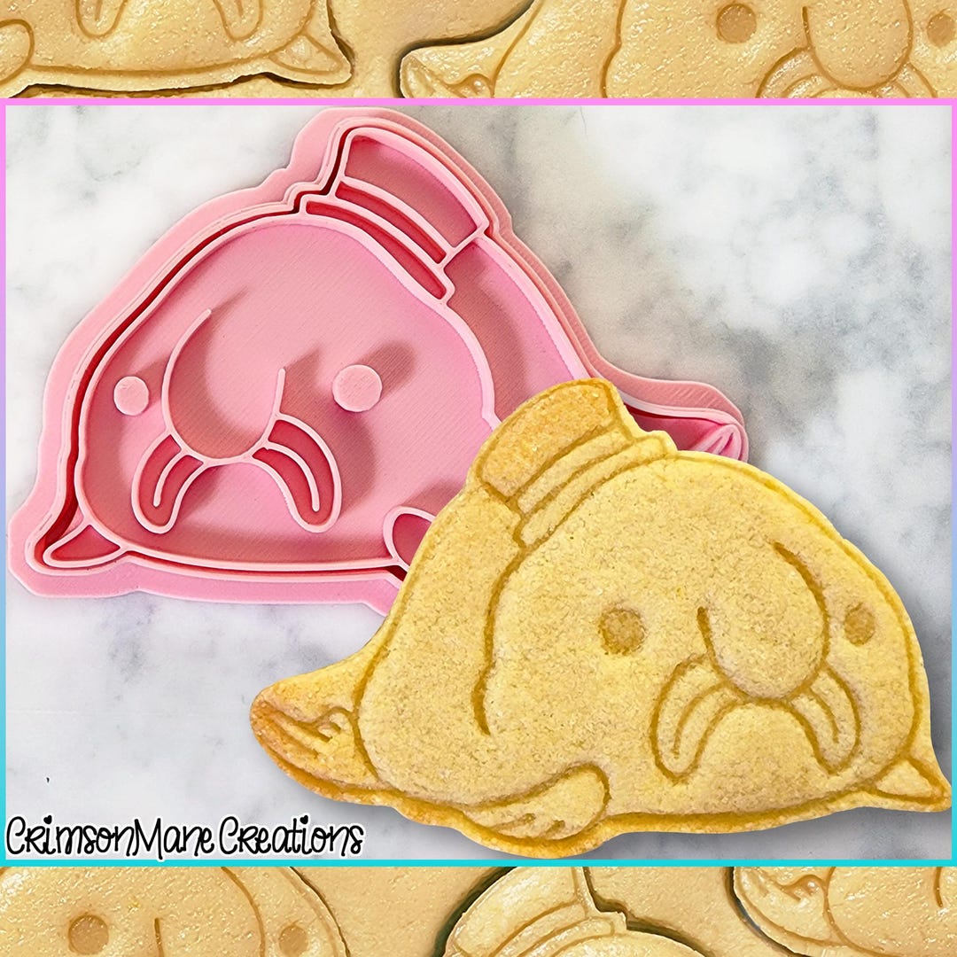 Blob Fish Cookie Cutter: Hand-drawn 3D Printed Baking Supplies, Fondant ...
