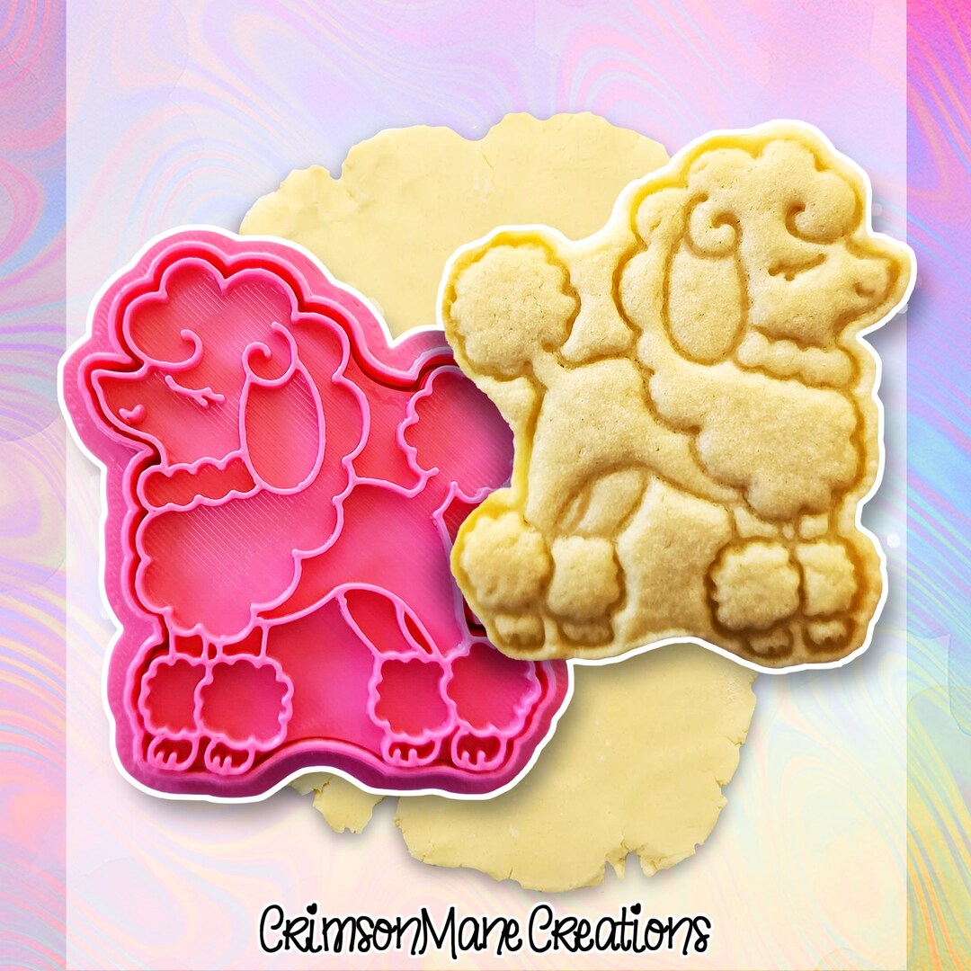 Poodle Dog Cookie Cutter: Hand-drawn 3D Printed Dog Breeds Baking ...