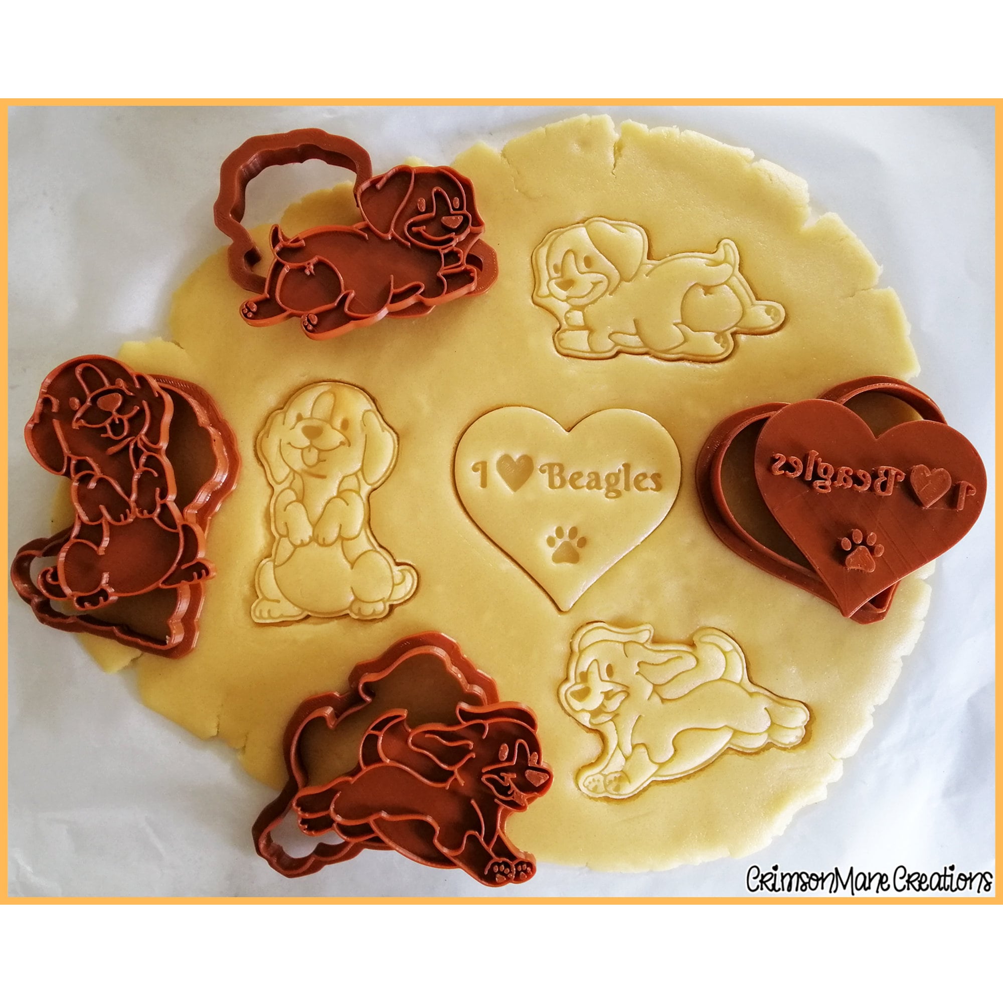 Beagle Dog Cookie Cutter Set Cute Puppy Ceramics and | Etsy