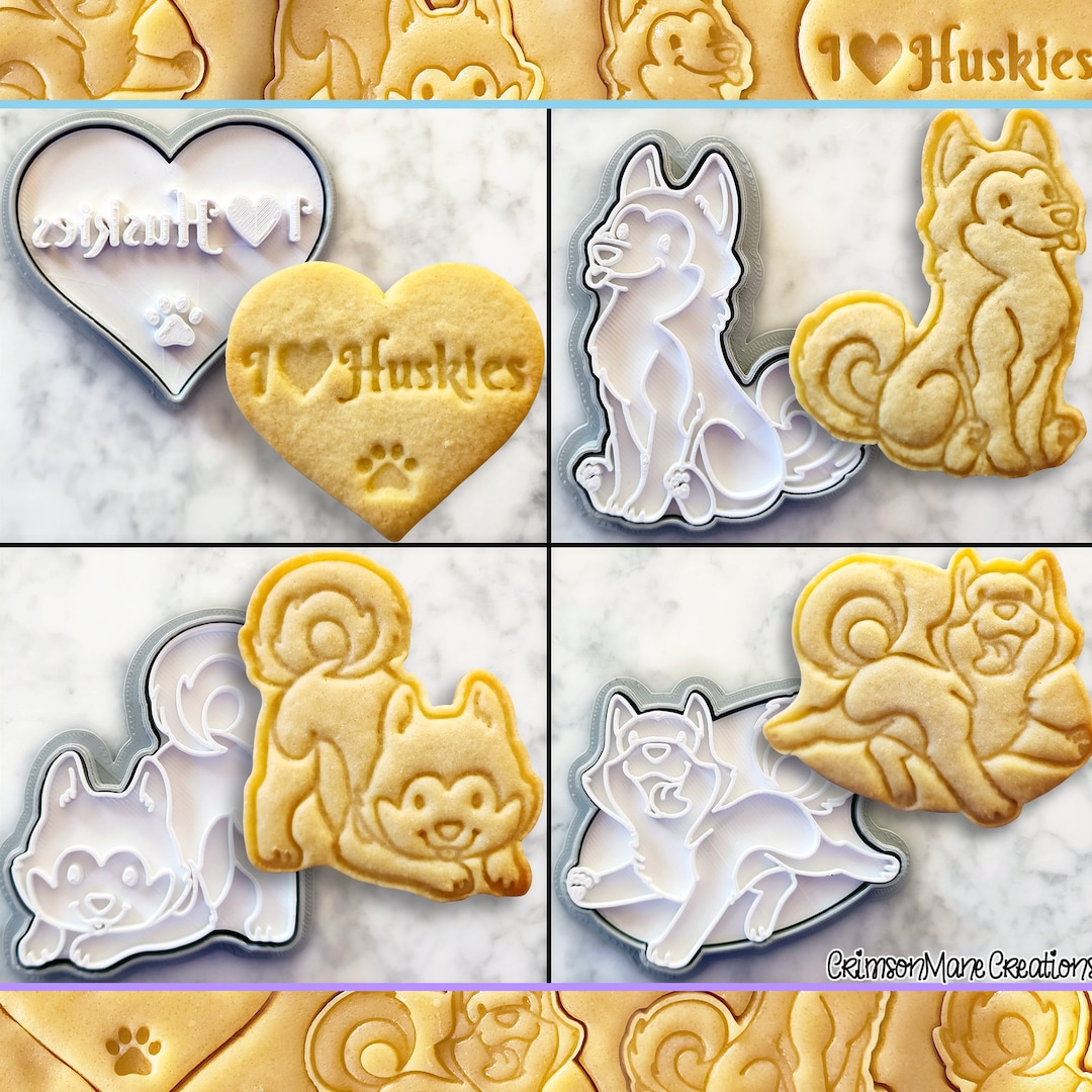 Husky Dog Cookie Cutter Set - Siberian Huskies - Biscuit Baking ...