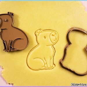Capybara Cookie Cutter: Hand-drawn 3D Printed Animals Biscuit Baking ...
