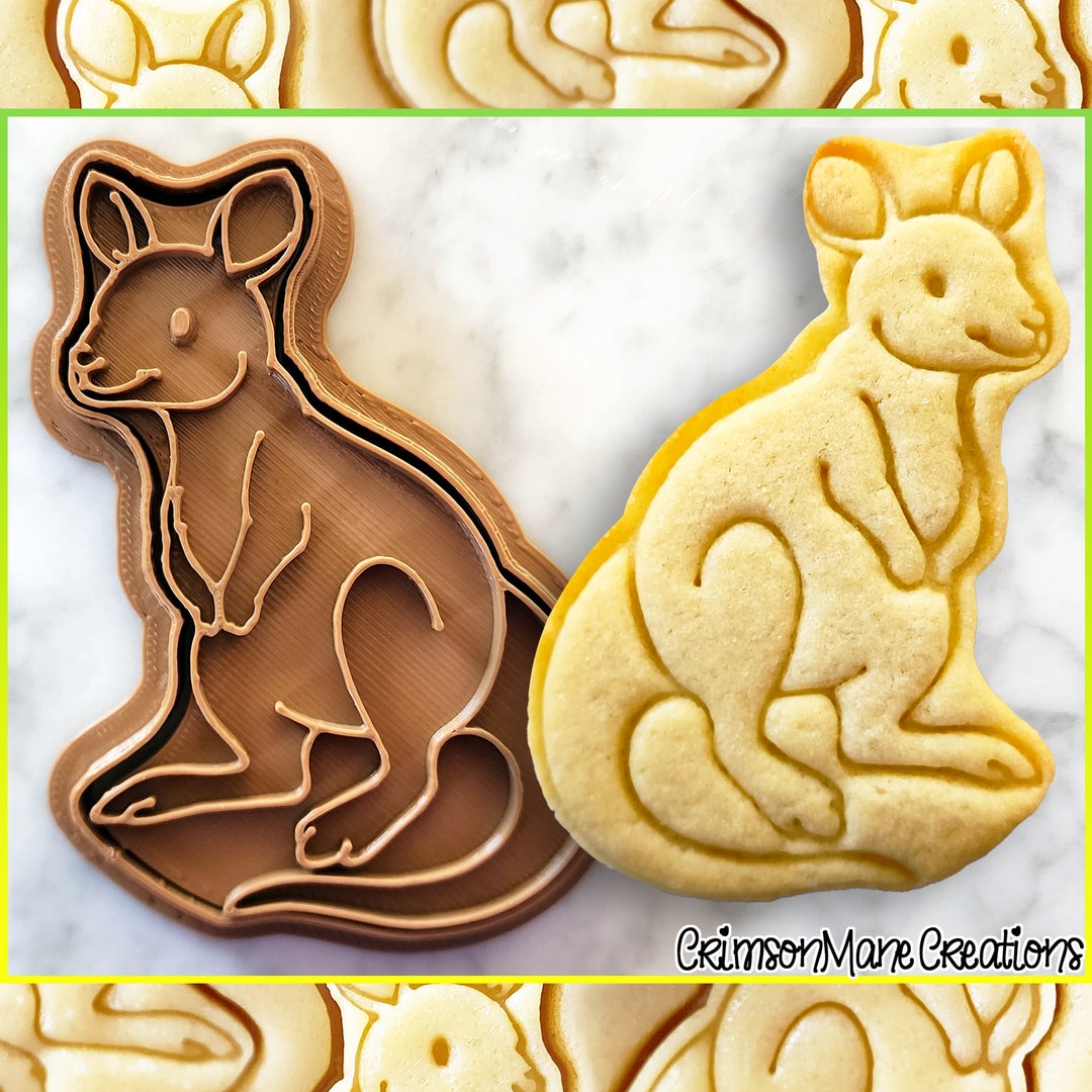 Wallaby Cookie Cutter - Australian Animals - Cute Aussie Wildlife - 3D ...