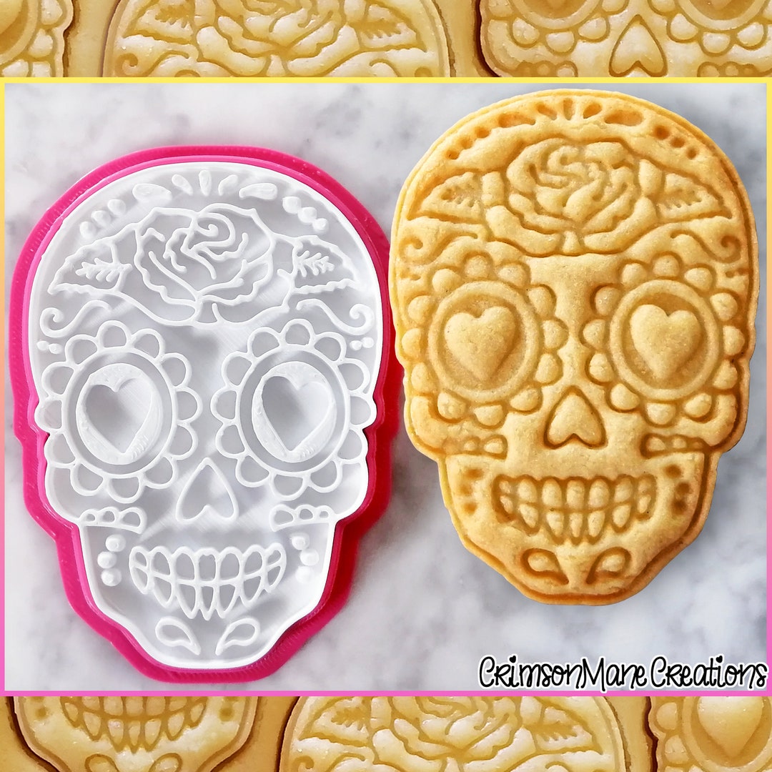 Sugar Skull Cookie Cutter Day of the Dead De Los Muertos 3D Printed ...