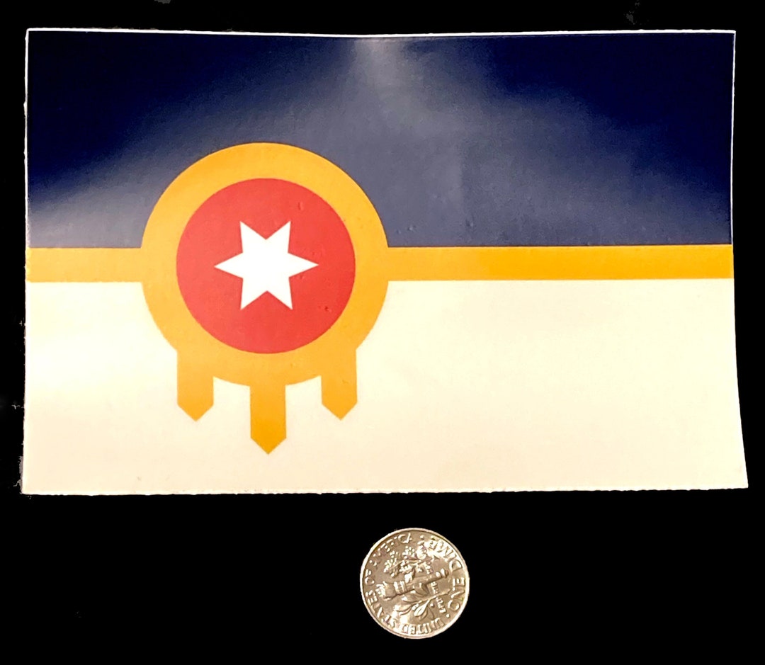Tulsa Flag Decal - Etsy