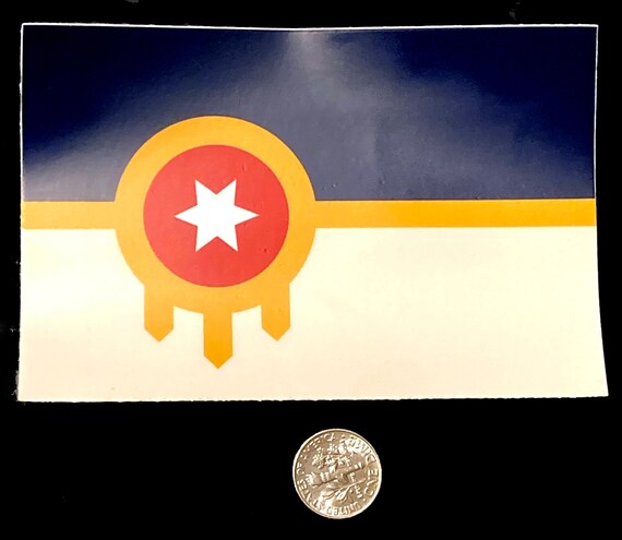 Tulsa Flag Decal | Etsy