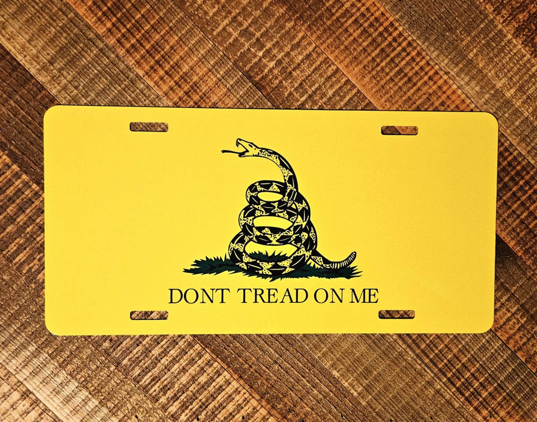 Gadsden Flag License Plate - Dont Tread on Me Flag - Etsy