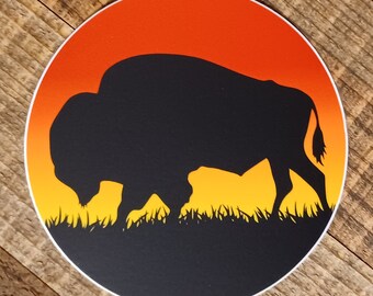 Bison Decal - Etsy