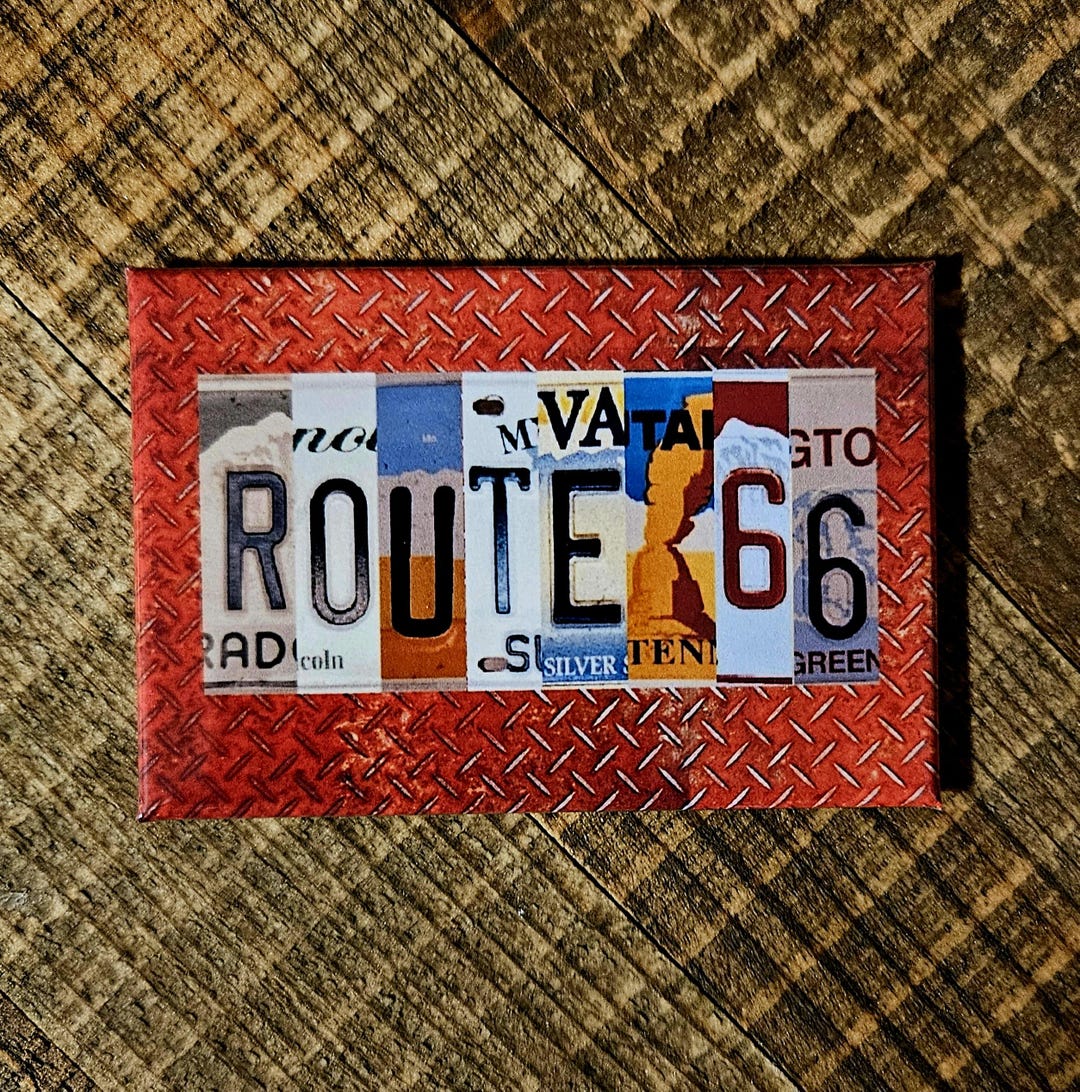 Route 66 License Letters Refrigerator Magnet - Etsy