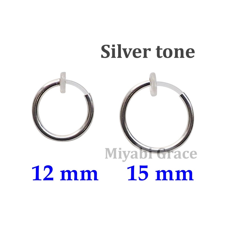 Men's Black Clip on Earrings, Btsts Clip on Hoop Earrings, Non Pierced ...