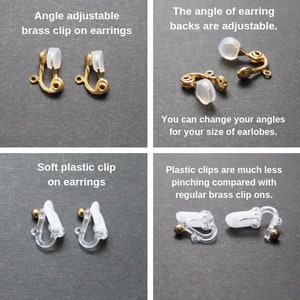 Invisible Clip on Earrings Dangle Gold Bar - Etsy