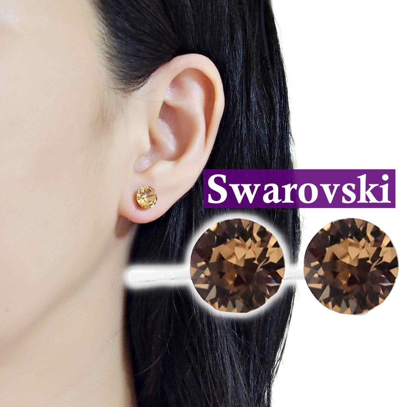 Brown Topaz Clip Earrings - Etsy