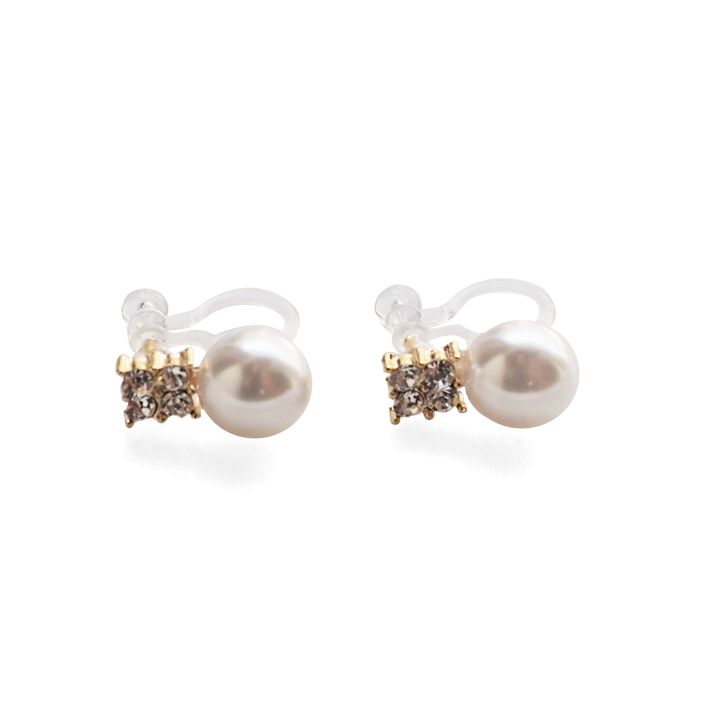 Wedding Pearl Clip on Earrings,pearl Invisible Clip on Earrings,bridal ...