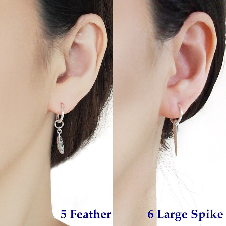 Comfortable clip on hoop earrings men's silver clip on | Etsy