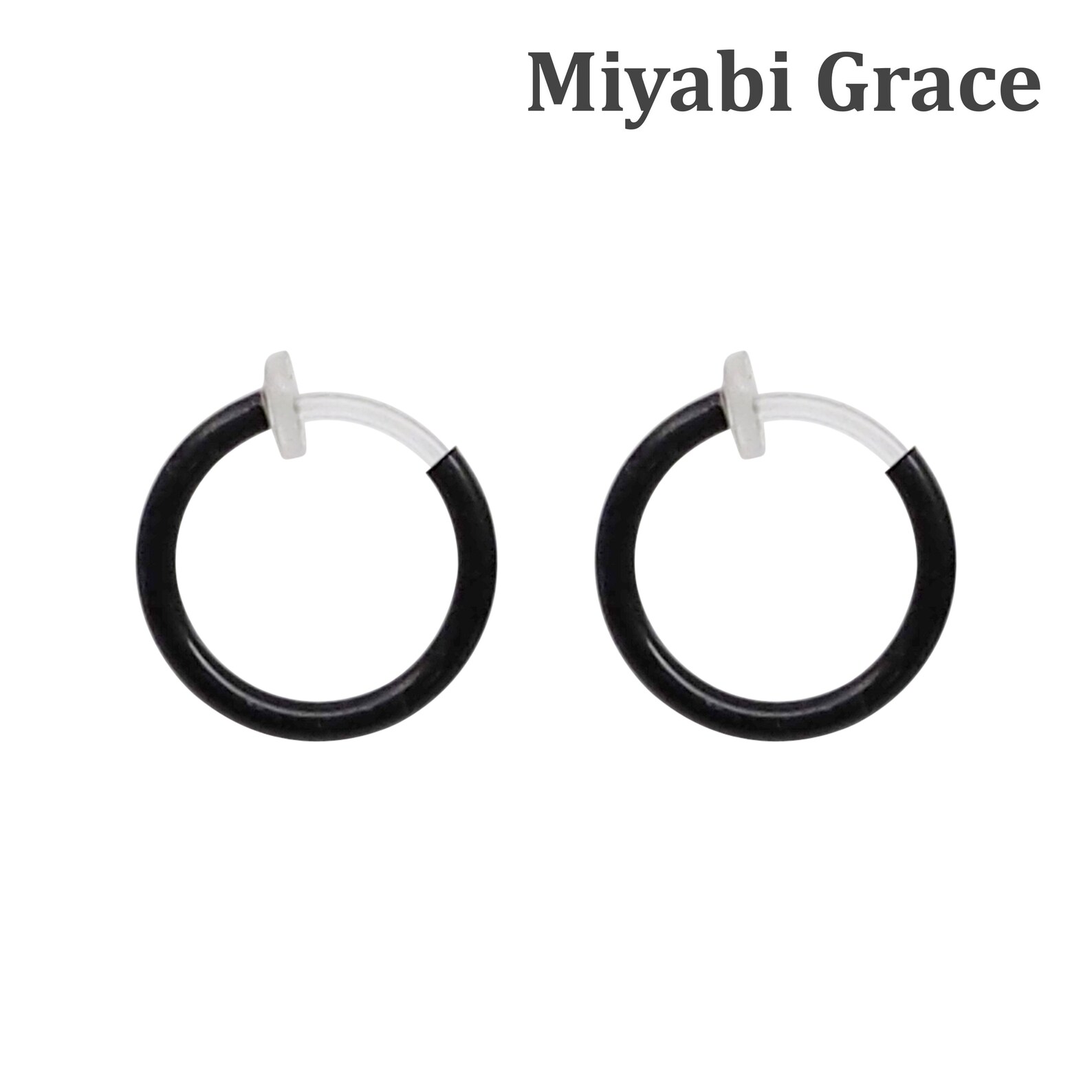 Men's Black Clip on Earrings, Btsts Clip on Hoop Earrings, Non Pierced ...