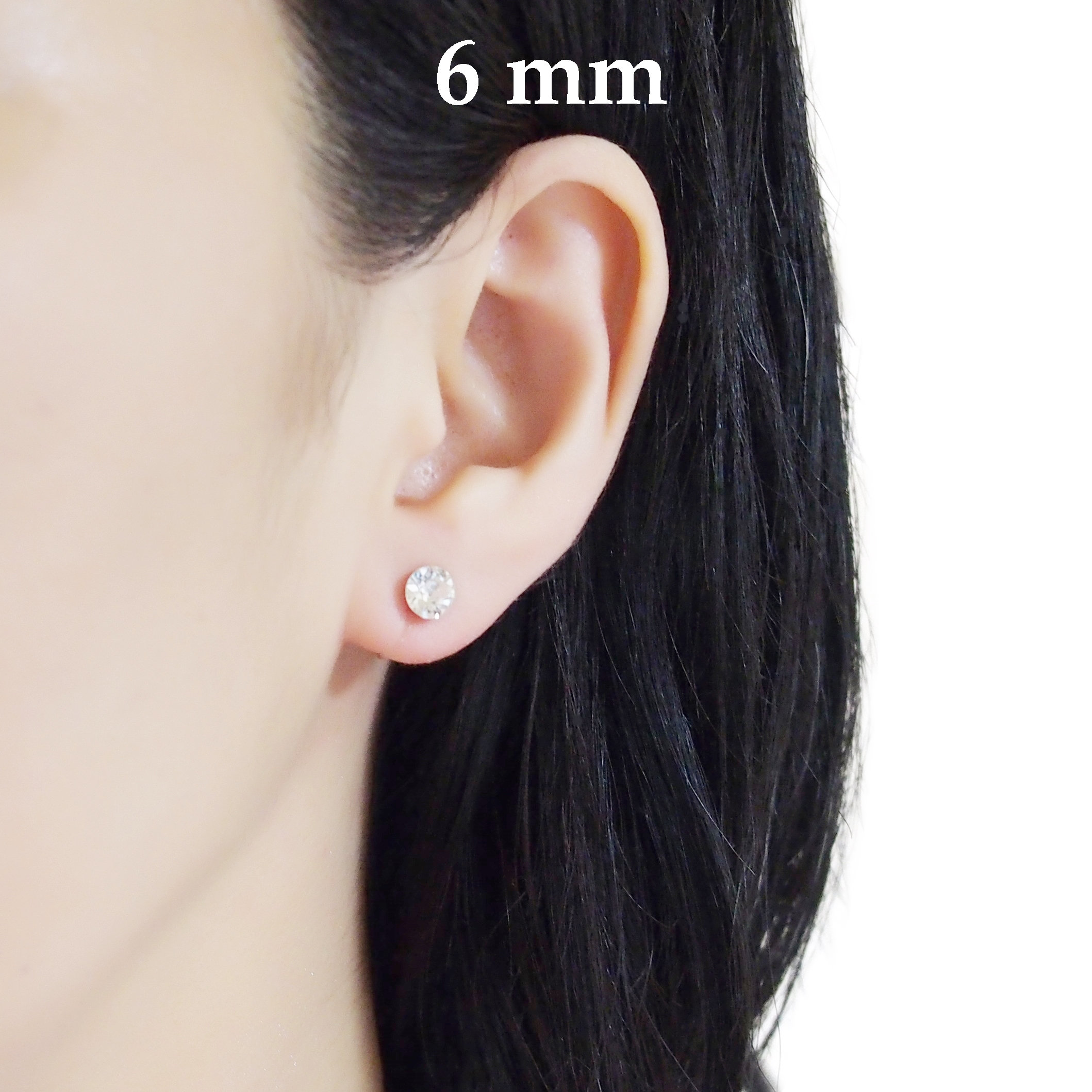 Invisible Clip on Earrings, 6mm Freshwater Pearl Clip on Stud Earrings ...