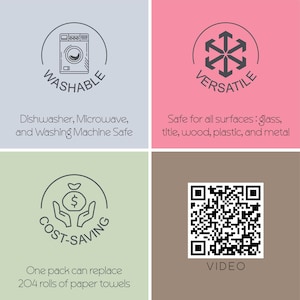 12-pack German Swedish Dishcloths: Ultra-absorbent, Eco-friendly ...