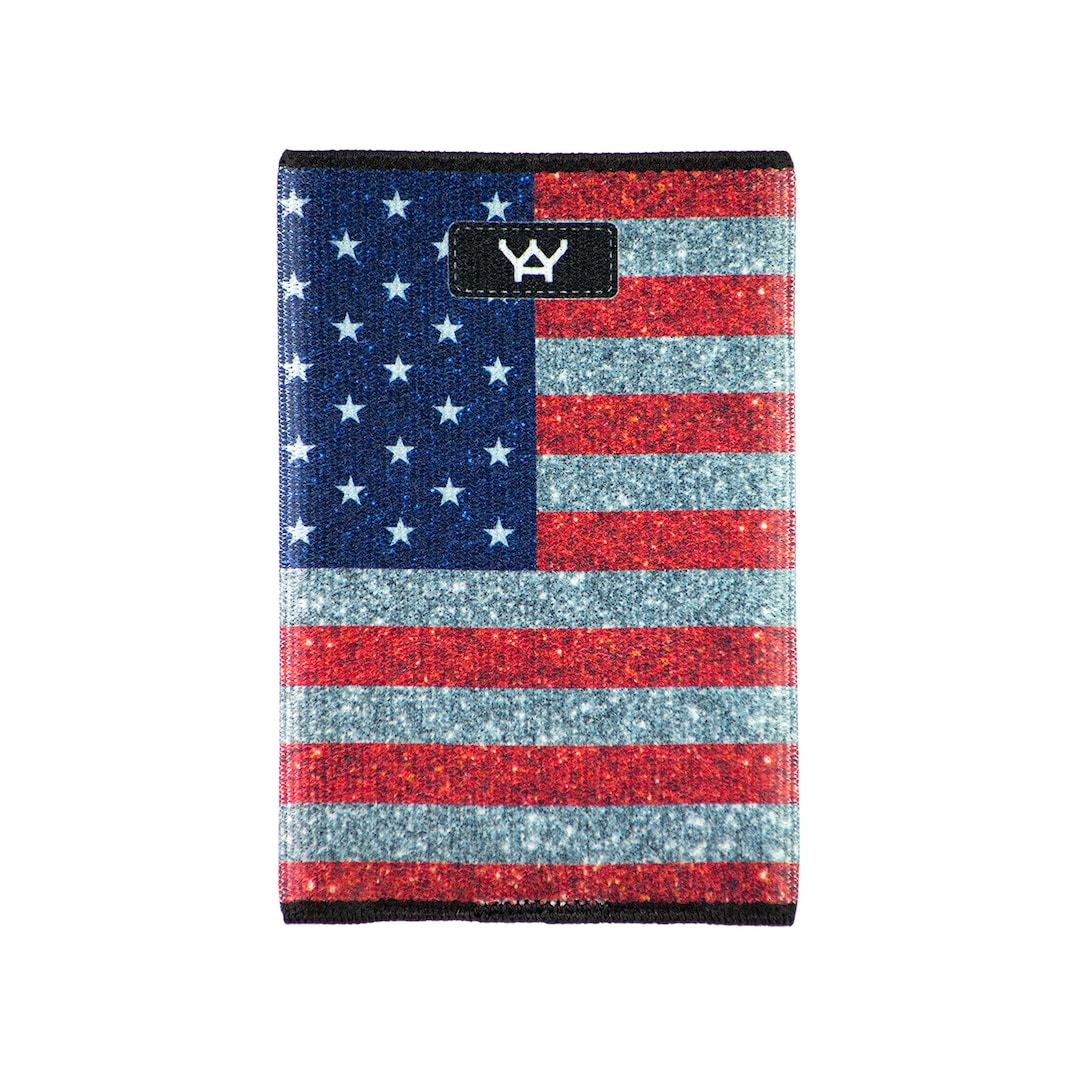 American Flag Slim Wallet – Naturally RFID Credit Card Holder - Etsy