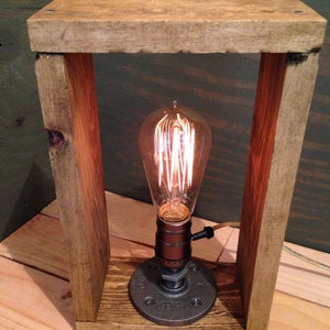 Edison Lamp-rustic Decor-unique Table Lamp-industrial Lighting ...