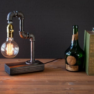 Table Lamp-desk Lamp-edison Steampunk Lamp-rustic Home Decor-gift for ...