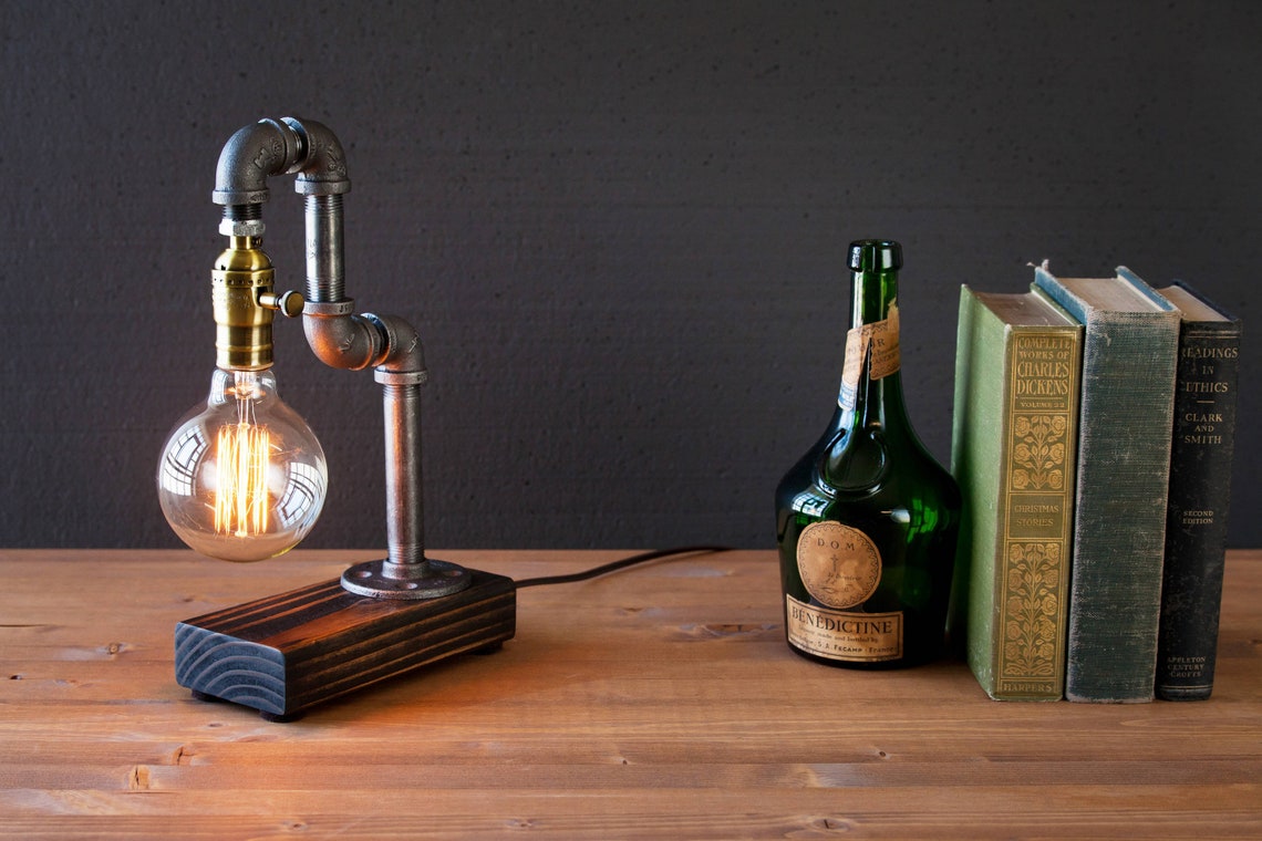 Table Lamp-desk Lamp-edison Steampunk Lamp-rustic Home - Etsy