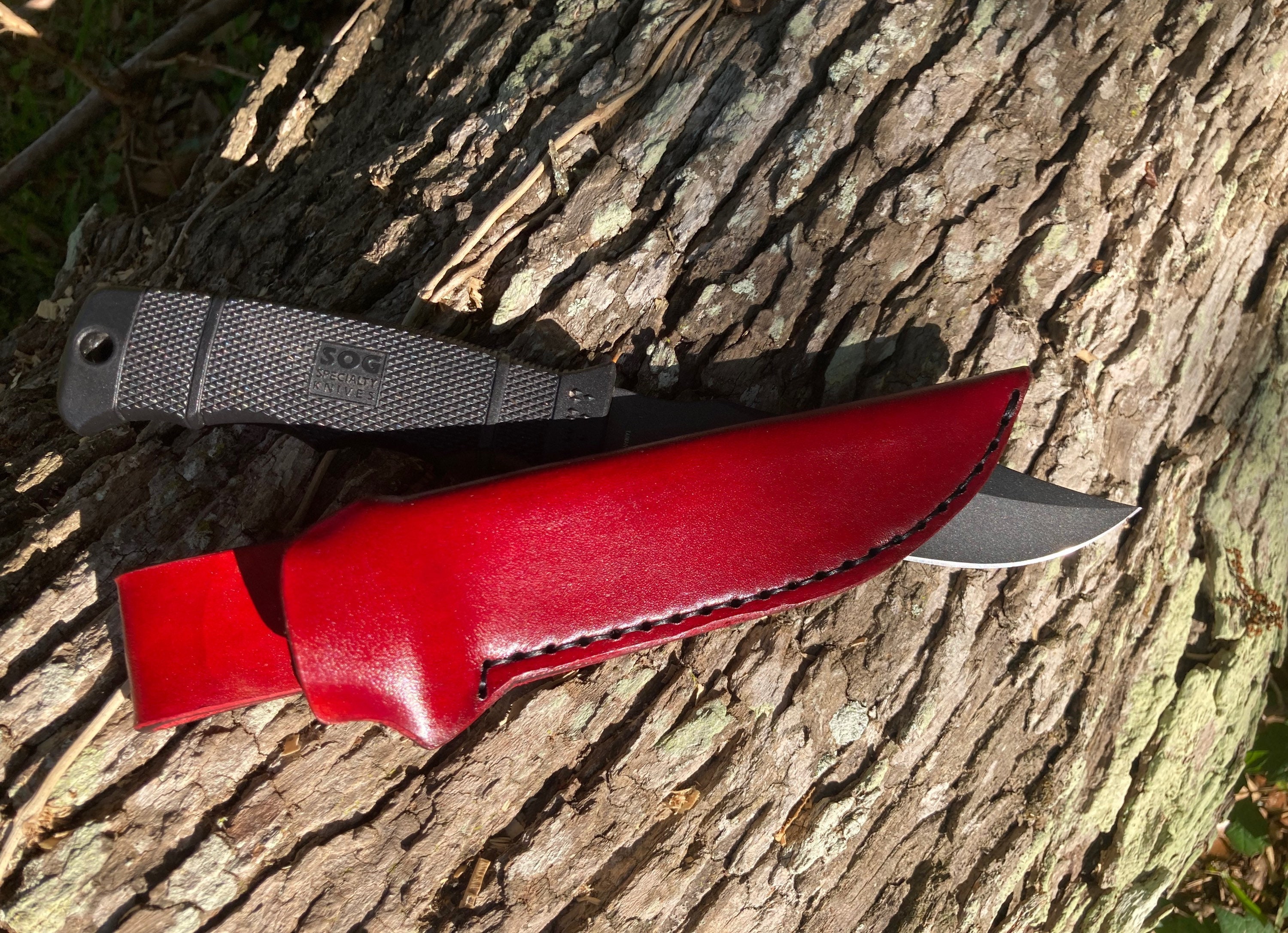 SOG Seal Pup Knife Sheath Leather Custom & Personalized - Etsy