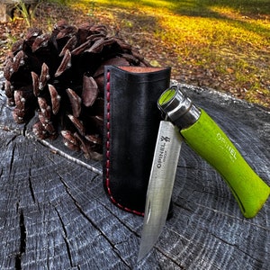 Opinel No7 Custom Leather Sheath EDC Bushcraft Gift Folding Pocket ...
