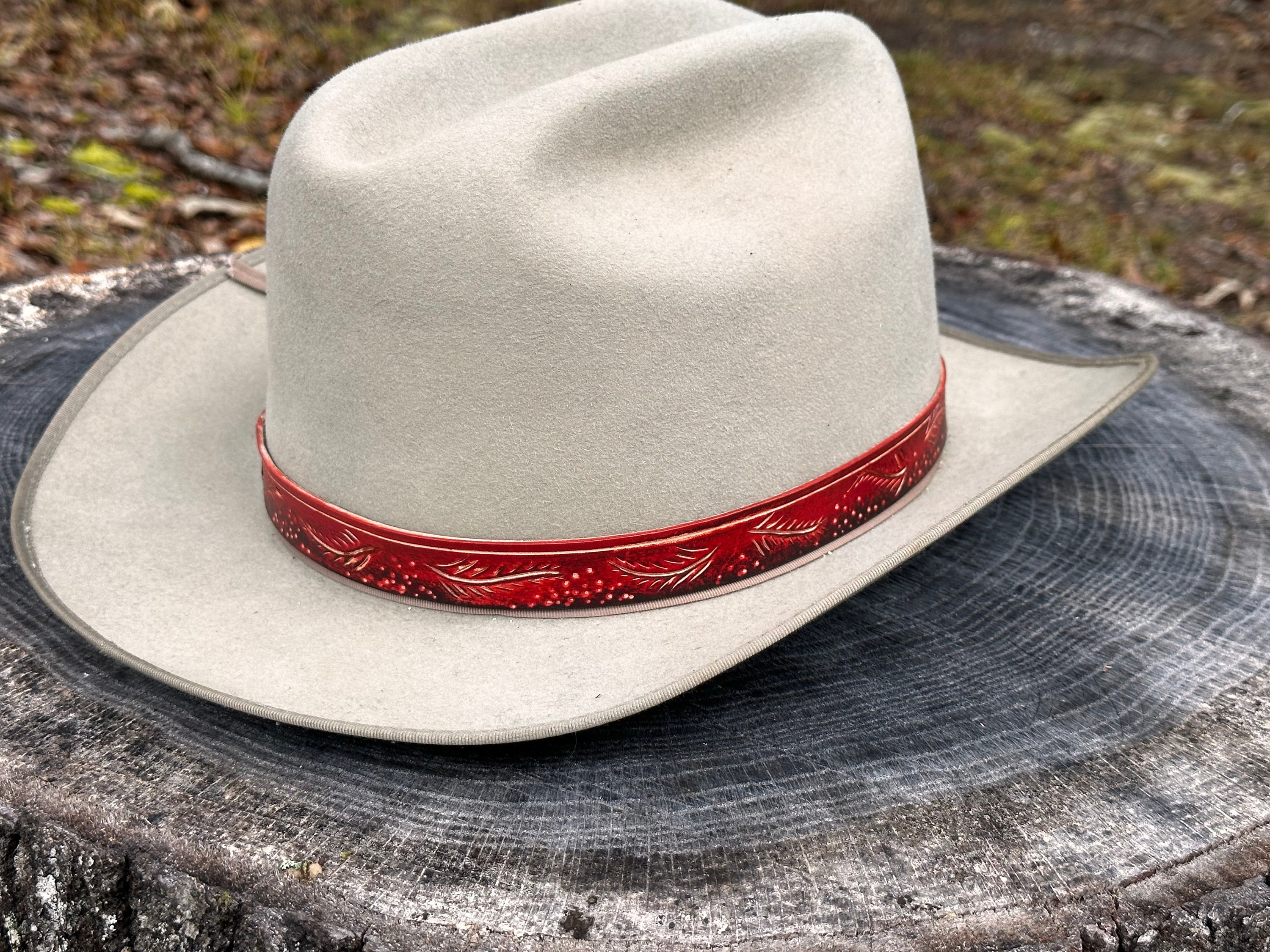 Handmade Leather Hat Band | Hand Carved | Plain | Tooled & Stamped ...