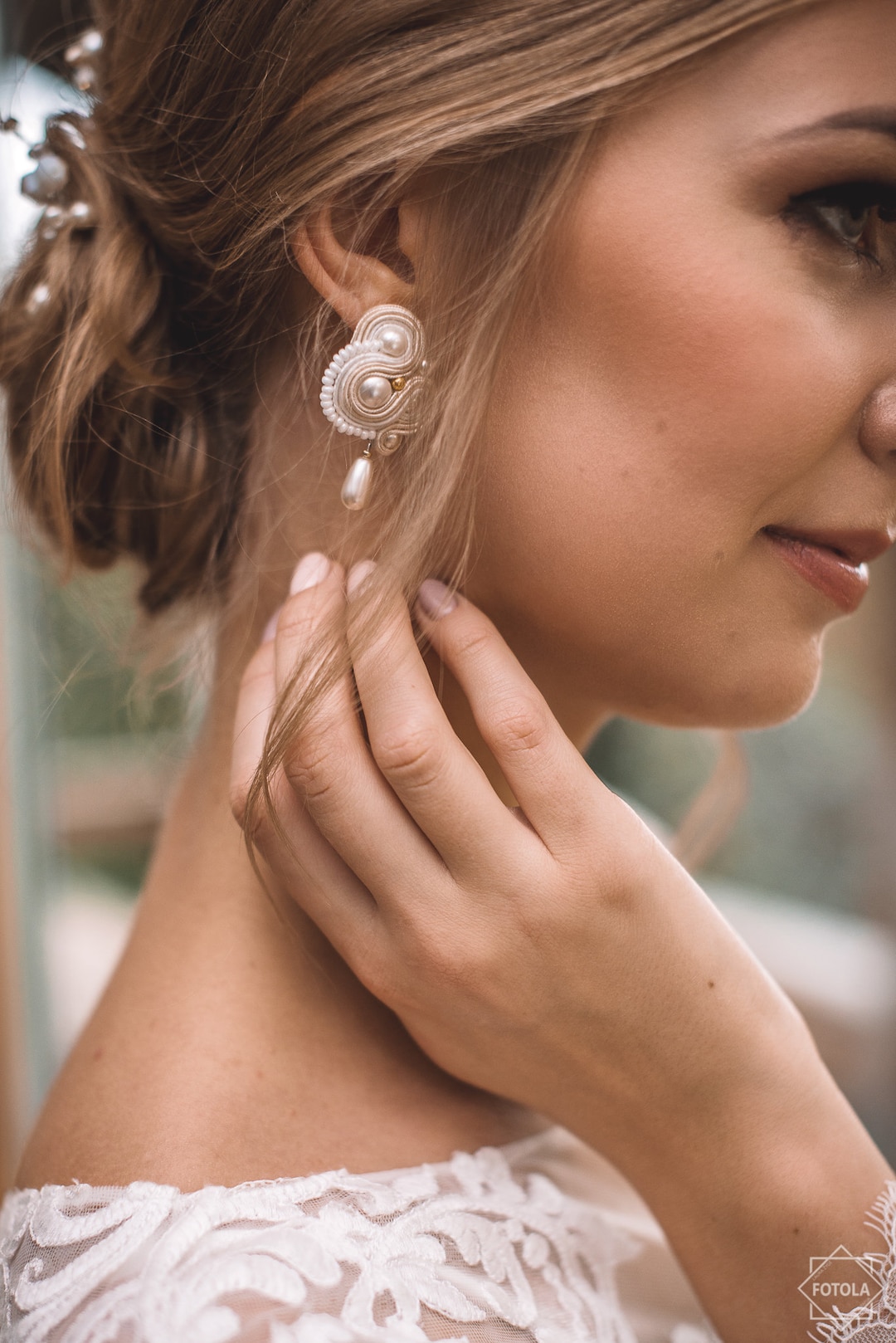 Romantic Bridal Soutache Earrings - Etsy