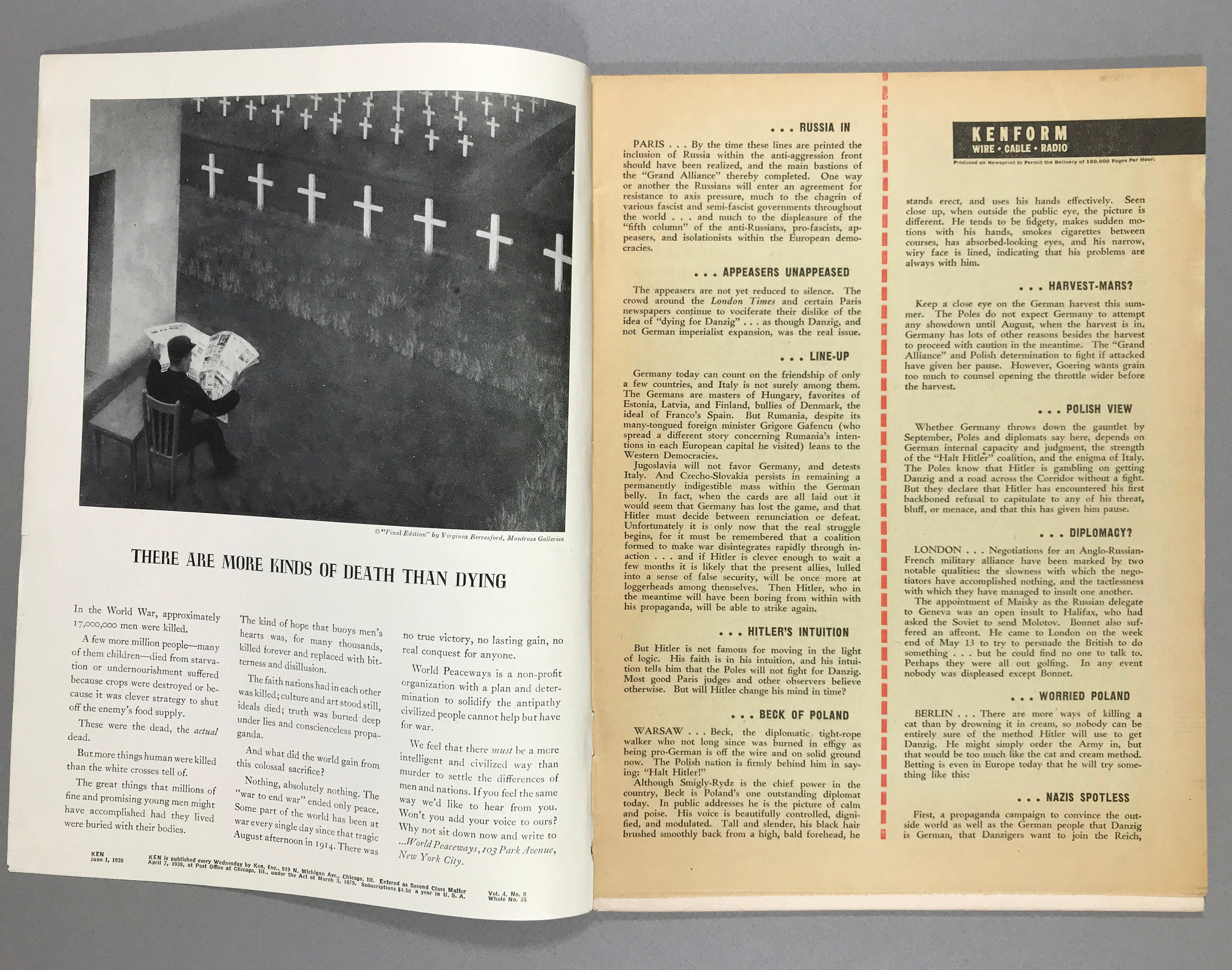 Ken Magazine June 1 1939 Rare Issue Collectible | Etsy