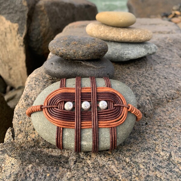 Leather Wrapped Rock - Etsy